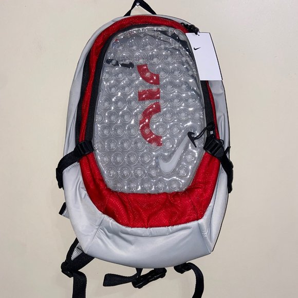Nike | Bags | Nike Air Max Bubble Backpack Padded Basketball Elite Red ...